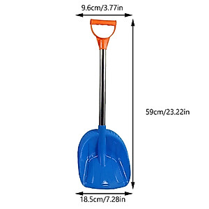 Kids Snow Shovel,Beach Shovels for Child,23.2 Inch Long Sand Shovels with Durable Stainless Steel Handle,Plastic Shovels for Children Digging Sand Shoveling Snow (Blue)