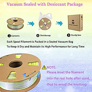 DD Silk PLA Filament Multicolor, 3D Printer Filament Two-Color PLA Filament 1.75mm Bicolor Change 3D Printing Filament 250g*4 Set/3.52lbs Silk Dichromatic 3D PLA Consumables Fit Most FDM Printer
