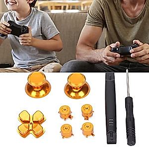 Full Buttons Set, Stylish Accurate Personalized Gamepad Buttons Aluminum Alloy for PS5 Game Controller