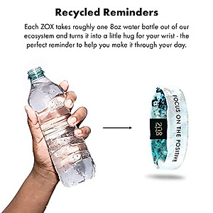 ZOX Bracelets — Focus on the Positive | Stretchy Elastic Band with Motivational Affirmations and Beautiful Artwork, Great Gift for Men, Women, and Kids (Medium)