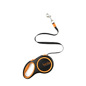 Mighty Paw Retractable Dog Leash - Enhanced Durability with Stainless Steel Coil - Reflective Stitching - One-Touch Lock - Secure Grip Leash - Long Dog Leash - Extend Leash - (Lite, Grey) - Grip Leash