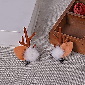 HAOQINA Christmas Reindeer Antlers Headband Hairpins Hairbands Girls Beauty Headdresses Reindeer Antlers Headbands Stocking Stuffers for Women Reindeer Christmas Hair Clips Hair Accessories