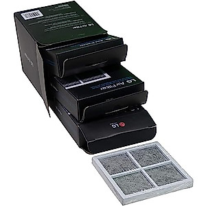 LG LT120F LT120F3 Refrigerator Air Filter, 3 Count (Pack of 1), White