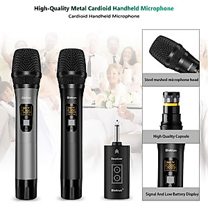 Bietrun Wireless Microphone Portable Storage Case, for Bietrun WXM02 WXM04 WXM19 WXM21, Dual Mic Bag with EVA Hard Shell Exterior, Case Only, for Travel Outing Handheld