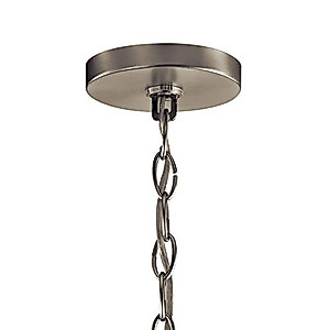 KICHLER Crosby 22.25" 5 Light Chandelier Clear Glass Brushed Nickel, White