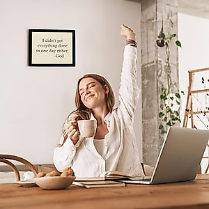 Didnt Get Done In One Day - Christian Wall Decor, Bible Verse Inspirational Wall Art Motivational Scripture Wall Print For Living Room Decor, Office Decor, Church, or Desk Decor, Unframed - 8x10