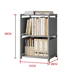 RIIPOO Storage Cube Shelves, 2-Cube Organizer Shelf for Bedroom Closet, 3-Layer Small Desktop Bookshelf, Bookcase Unit for Small Spaces