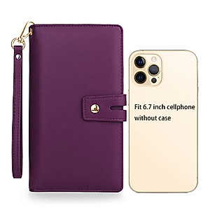 YALUXE Wallet for Women RFID Blocking Removable Checkbook Holder Large Capacity