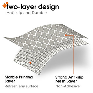 Windimiley Drawer and Shelf Liner for Kitchen Cabinets: Non Slip Fridge Liner Non Adhesive Shelf Paper Washable Reusable Easy to Clean Strong Grip Liner for Cupboard, Dresser Grey (12 in x 10 FT)