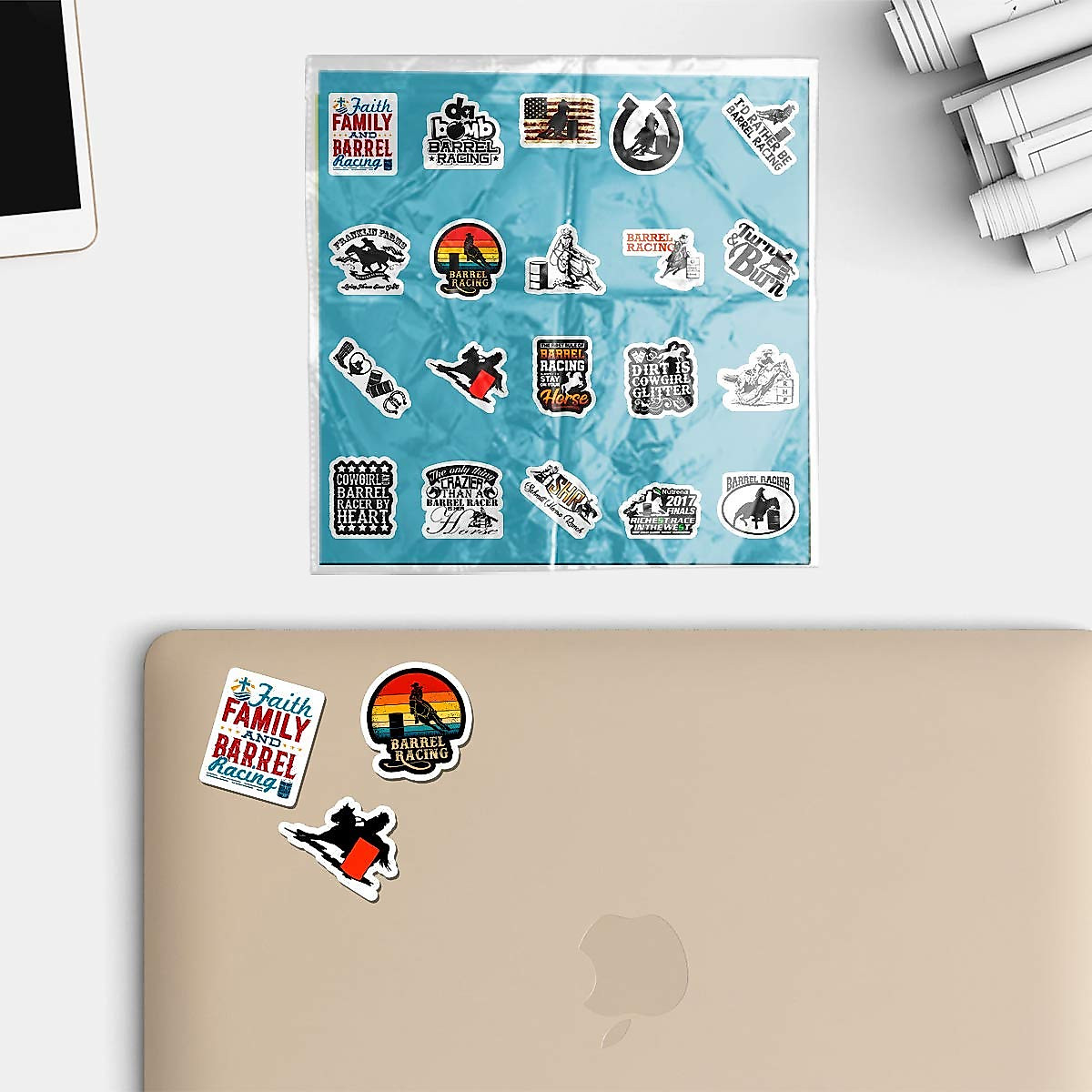 20 PCS Stickers Pack Barrel Aesthetic Racing Vinyl Colorful Waterproof for Water Bottle Laptop Scrapbooking Luggage Guitar Skateboard