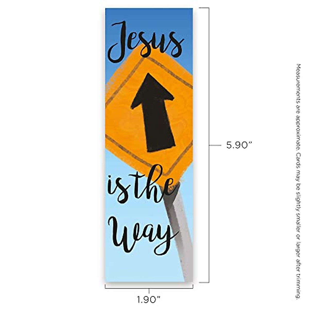 Jesus is The Way, John 14:6, Bulk Pack of 25 Christian Bookmarks for Kids, Childrens Bible Verse Book Markers, Sunday School Prizes with Memory Verses, Scripture Gifts for Kids & Youth