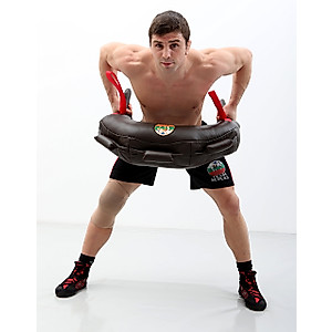 Bulgarian Bag - Genuine Leather (30 lb.) (Fitness, Crossfit, Wrestling, Judo, Grappling, Functional Training, MMA, Sandbag), Medium