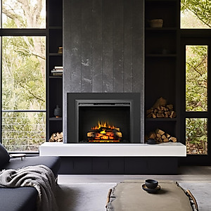 LegendFlame Carl 35 Inches with Trim Kit, Electric Fireplace Insert, Fireplace Heater 750/1500W, Fire Crackling Sound, Adjustable Flame Speed, Remote Control, Black…