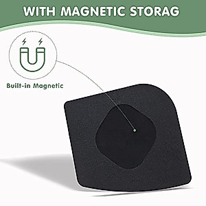 Cast Iron Scrubber | Dish Scrub Brush | 316 Cast Iron Cleaner Chainmail Scrubber for Cast Iron Pan Skillet Cleaner - Dish Scouring Pad Dishwasher Safe Cleaning Kit (Black, 1 Scrubber + 1 Scraper)