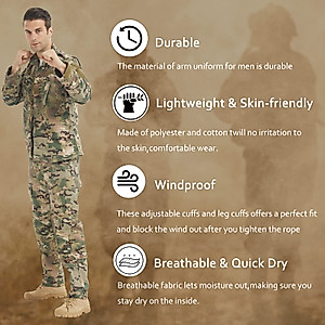 Mens Military Uniform Camouflage Jacket & Pants Set Training Shirt Hunting Paintball Pants