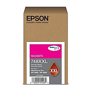 EPSON T748 DURABrite Pro -Ink High Capacity Magenta -Cartridge (T748XXL320) for select Epson WorkForce Printers
