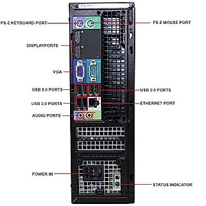 Dell Fast Optiplex 9020 Small Form Business Desktop Mini Tower Computer PC (Intel Core i5-4570, 16GB Ram, 2TB Hard Drive, WiFi, DVD-RW) Win 10 Professional (Renewed)
