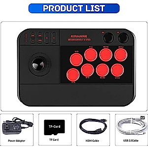 Super Console X3 Arcade Stick, 50000 Retro Games Pre Loaded Arcade Fight Stick, Plug & Play 3D Joystick, 3 Syetem in 1