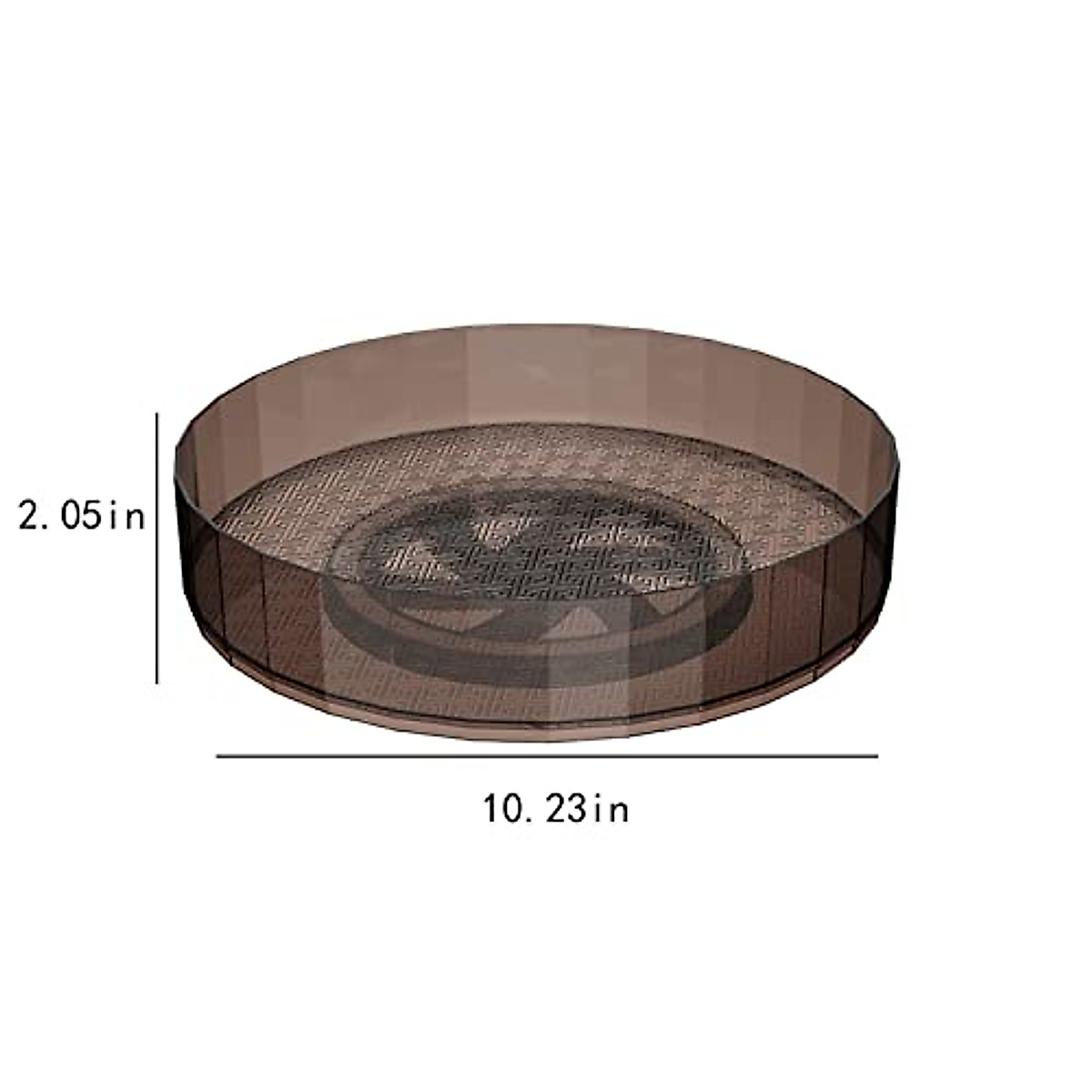 10 Inches Large Rotating Turntable Organizer for Kitchen, Pantry, Cabinet, Dining Table, Fridge, Countertop, Vanity Spinning Food Storage Container for Spices Condiments Clear
