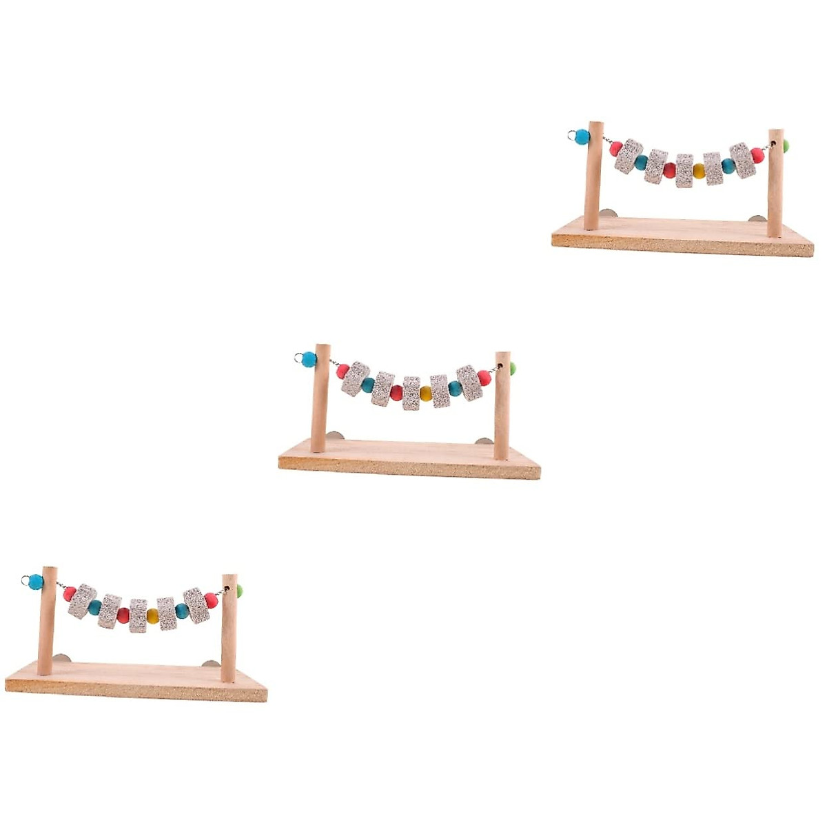 iplusmile 3pcs Chew Toys Parakeet Perch Bird Toy Wooden Bird Perch Parrot Perch Stands Bird Cage Stand Cage Bird Stand Parrot Chewing Toy Cage Bird Perch Cage Parrot Stand Parrot Swing Toy