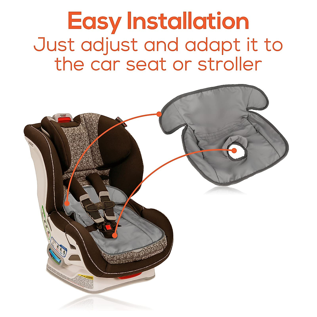 Trobo Car Seat Cover, Anti-Slip Vinyl Backing Waterproof Car Seat Protector Liner for Child, Infant, Stroller & Dinner Chair, Leak-Free Piddle Pad for Potty Training Toddlers, Machine Washable, Grey