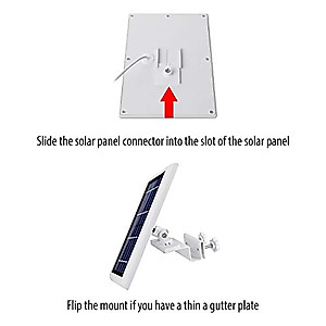 Wasserstein Gutter Mount Compatible with Ring, Arlo, Blink, Reolink Cams & Compatible Solar Panels (1 Pack, White) (Not Compatible with Ring Super Solar Panel)