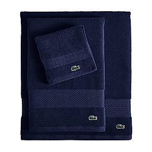 Lacoste Heritage Supima Cotton Bath Sheet, Navy, 35" x 70"