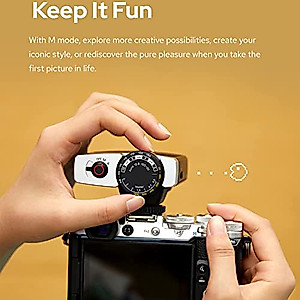 Godox Lux Junior Retro Camera Flash for Canon Sony Nikon Fujifilm Olympus Camera Flash Speedlight Speedlite,GN12 6000K±200K CCT,Auto & Manual Flash 1/1-1/64 Flash Power,for Digital Camera Film Camera