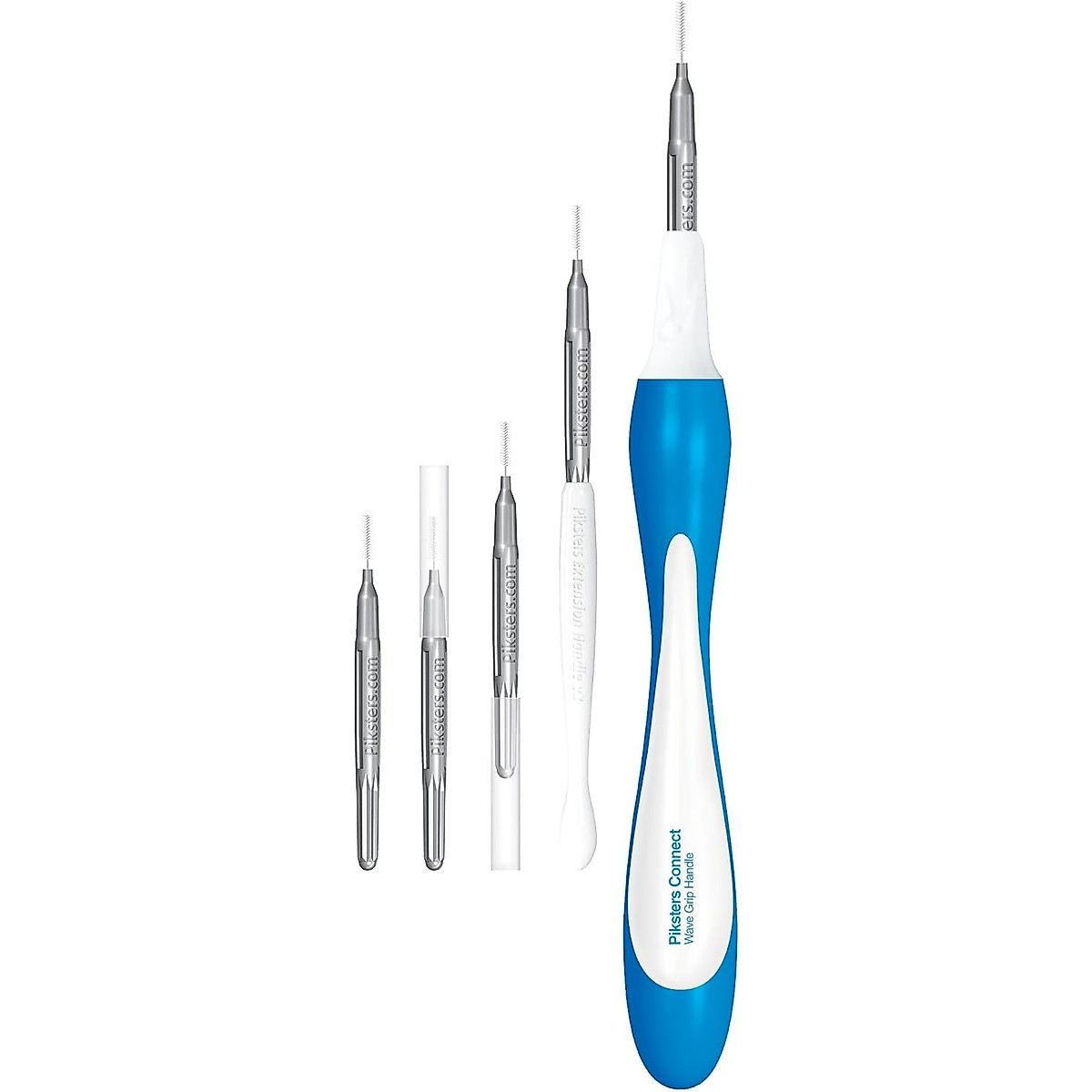 Piksters Interdental Brushes (1 Pack of 10 Brushes, Size 0 (Grey)