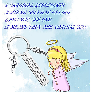 bobauna Cardinal Memorial keychain(cardinal comfort heaven keychain)