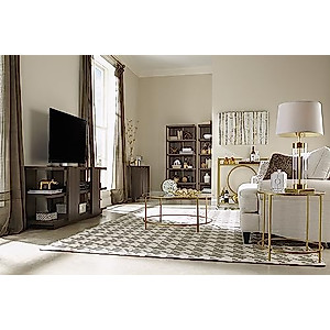 Sauder International Lux Bar Cart, Satin Gold Finish