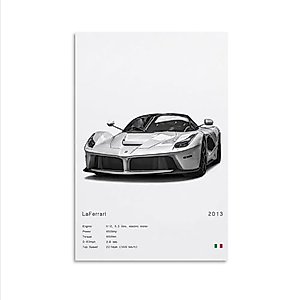 Car Poster Ferrari F40 Supercar Posters Racing Car Canvas Wall Art For Boy's Bedroom SuperCar Wall Decor Unframe-style 16x24inch(40x60cm)