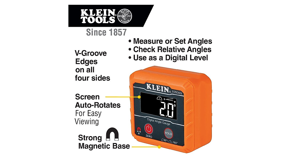 Klein Tools 935DAG Digital Level & Angle Gauge | Accurate & Durable