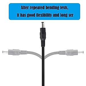 GINTOOYUN DC Y Splitter Cable 1 Male to 2 Female,5.5mm x 2.1mm DC Power Extension Adapter Cable,for CCTV Surveillance Cameras,Surveillance Routers,DVR,and More（2PCS