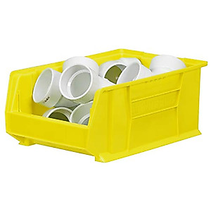 Akro-Mils 30281 Super-Size AkroBin Heavy Duty Stackable Storage Bin Plastic Container, (20-Inch L x 12-Inch W x 8-Inch H), Clear, (3-Pack)