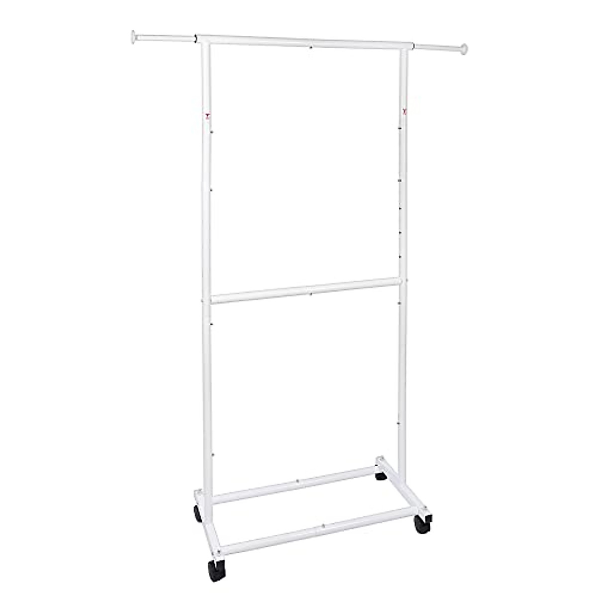 Fishat Simple Garment Rack & Laundry Hamper Butler Cart Basket