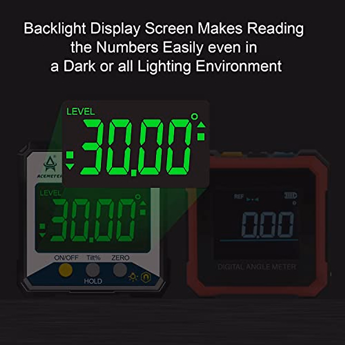 Magnetic Digital Angle Finder Protractor Inclinometer- Digital Inclinometer -Fast & Stable Measurement Tool with Magnetic Base and Backlit Display
