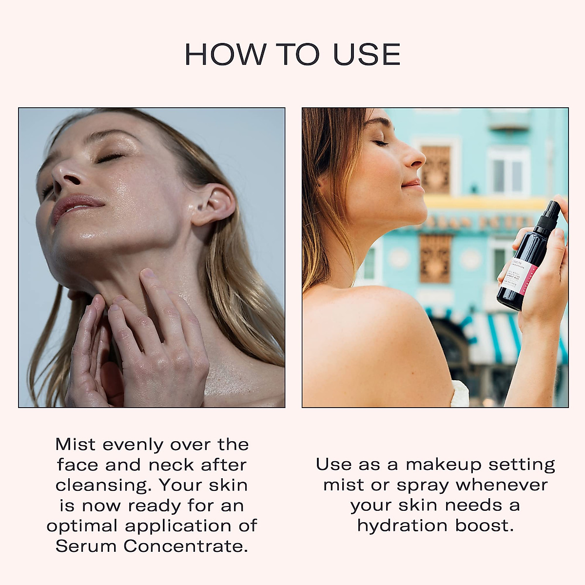 Odacité | Rose + Neroli Hydra-Vitalizing Treatment Mist | Quickly Hydrates and Balances Skin | 1.69 oz