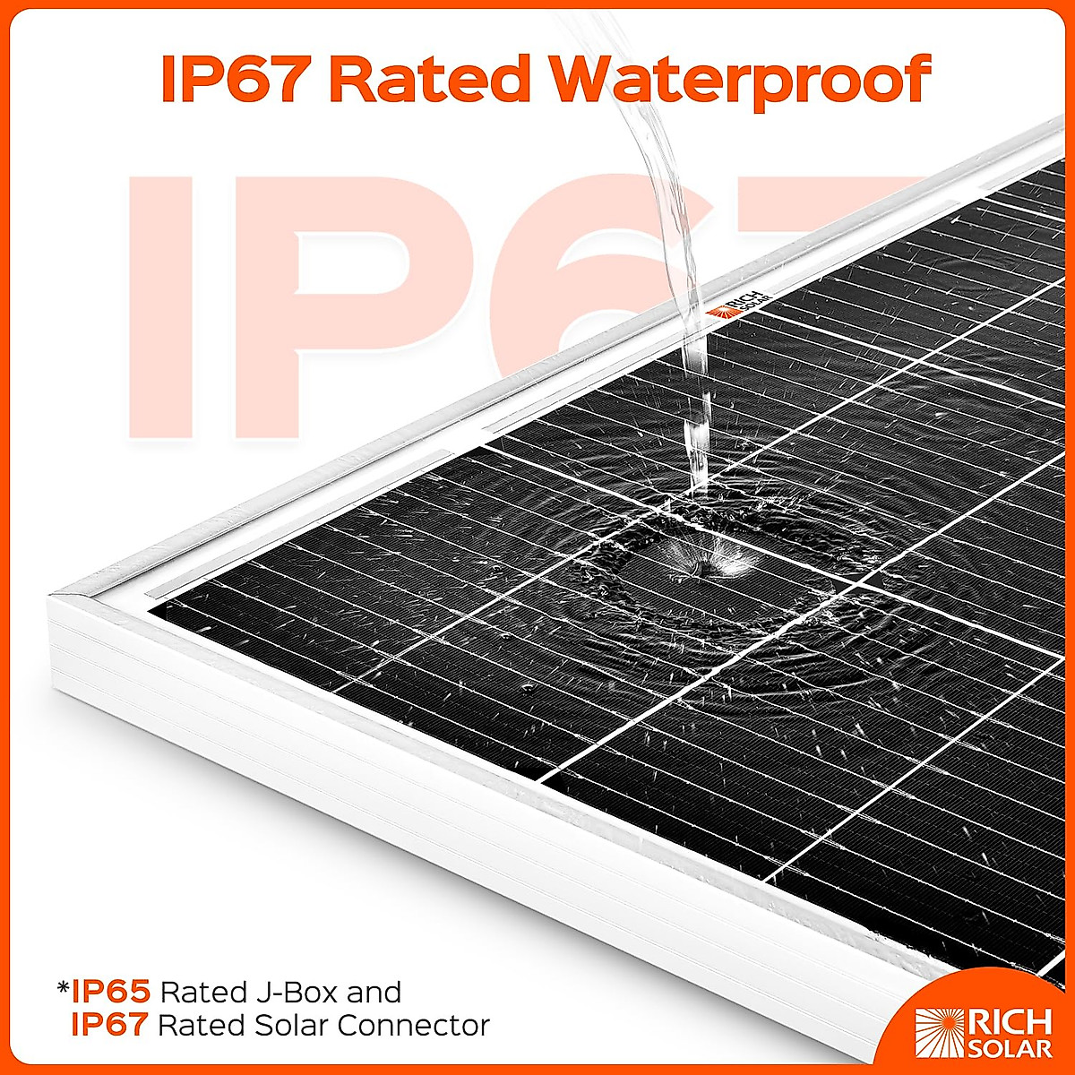 RICH SOLAR 200 Watt 24 Volt 9BB Cell Monocrystalline Solar Panel High Efficiency Solar Module for RV Trailer Camper Marine Off Grid