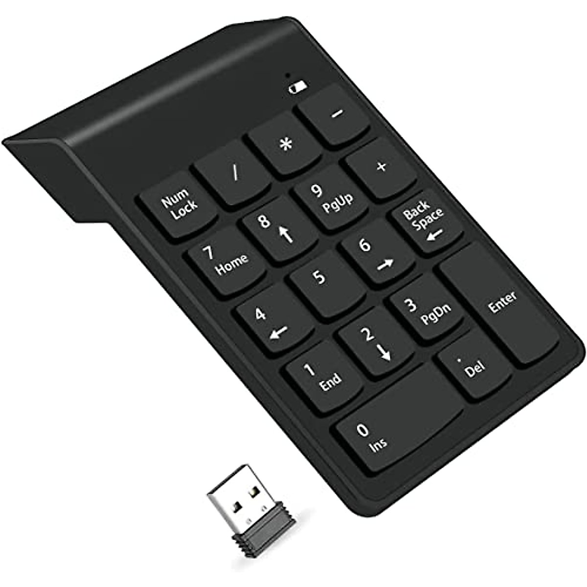 SMOOTHCLUE Wireless Number Pad, Numeric Keypad 10 Key USB Keyboard, Financial Accounting Numpad for Laptop,Notebook,PC,Desktop,Surface Pro