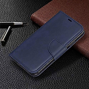 Glow 407-1-04 iPhone 12 Notebook Type Case with Strap, Navy, Tempered Glass & Stylus Pen