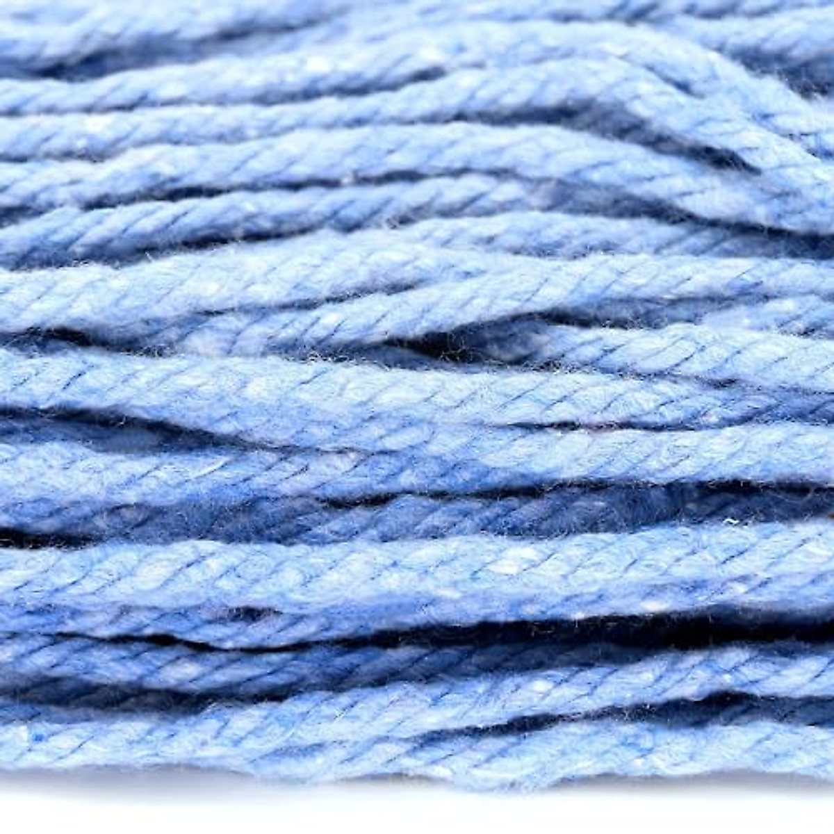 24 oz Loop-End Cotton Mop Head, Heavy Duty Mop Refills, 6 Inch Headband, Mop Head Replacement for Home, Industrial and Commercial Use (Blue)