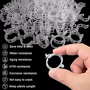 120 Pack Tomato Clips for String Plant Clips for Climbing Plants Supports Clips Garden Supplies Tomato Ties Plastic Tomato Plant Support Vegetables to Grow Upright Healthier