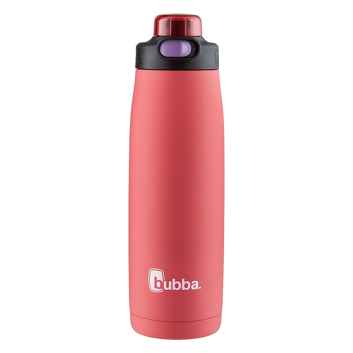 Bubba Radiant Stainless Steel Water Bottle with Push-Button Chug Lid 24oz., Electric Berry Rubberized