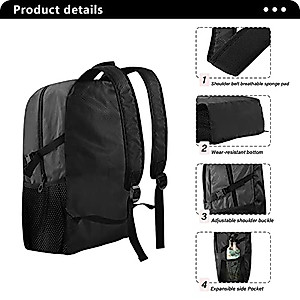 MCHIVER Crow Bird Lightweight Packable Hiking Backpack 22L Travel Bag Casual Daypack for Climbing Camping Hiking
