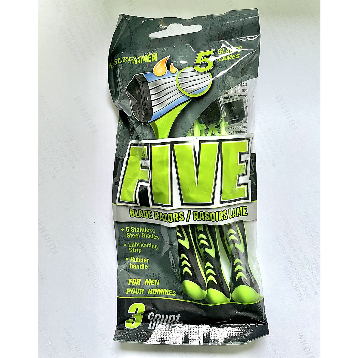 Men's 5-Blade Razors, 3-ct. Packs