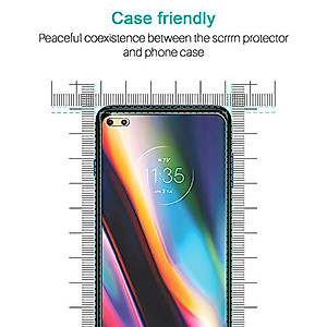 LK 3 Pack Screen Protector Compatible for Motorola Moto G 5G Plus/Moto One 5G/Moto One 5G UW Tempered Glass 9H Hardness, Case Friendly