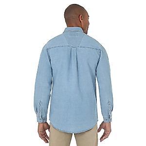 Wrangler Men’s Rugged Wear Basic One Pocket Denim Shirt