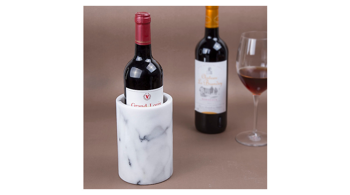 Elegant Natural Marble Wine Cooler & Chiller for Drinks