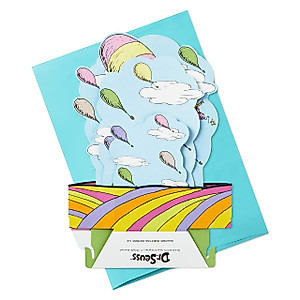 Hallmark Dr. Seuss Pop Up Graduation Card Money or Gift Card Holder (Oh, the Places You'll Go!) for High School, Kindergarten, Middle School, College and College Graduates - 3D Paper Wonder Card